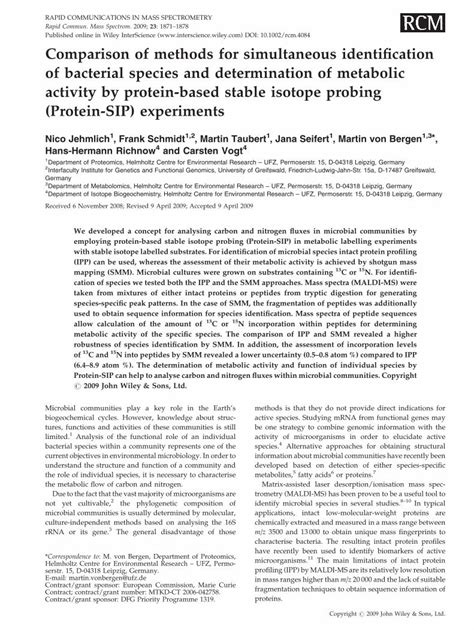 Pdf Comparison Of Methods For Simultaneous Identification Of