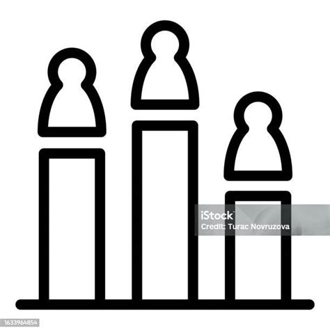 플레이어 등급 라인 아이콘입니다 대회 순위 토너먼트 우승자 연단 기호 흰색 배경에 윤곽선 스타일 픽토그램 스포츠 사인 모바일