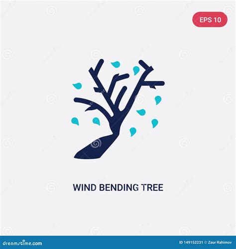 Wind Bending Tree Concept Vector Linear Icon Isolated On Transparent Background Wind Bending