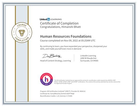 Himanshi Bhatt On Linkedin Certificate Of Completion