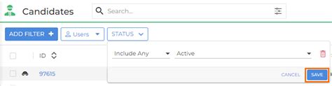 New Candidate List Quick Filters And Users Filter