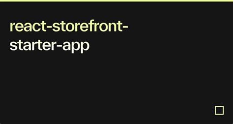React Storefront Examples Codesandbox