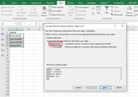 split names in excel sheet quick and easiest way