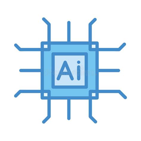 Ai In Education Microchip Icon Stock Illustration Illustration Of