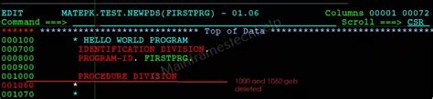 Ispf Data Manipulation Commands