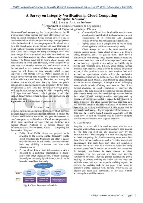 Pdf A Survey On Integrity Verification In Cloud Computing