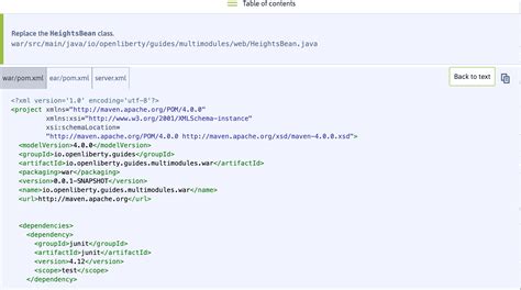 Mobile Compressed View Error Issue OpenLiberty Guide Maven Multimodules GitHub