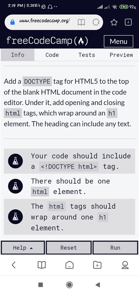 the html tags should wrap around one h1 element i have tried this way