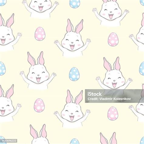 분홍색 배경 벡터 일러스트에 데이지 정원과 토끼와 원활한 패턴 꽃 식물에 대한 스톡 벡터 아트 및 기타 이미지 꽃 식물 봄 부활제 Istock