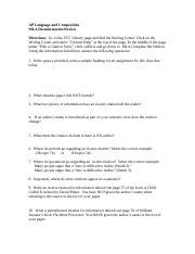 MLA Review Docx AP Language And Composition MLA Documentation