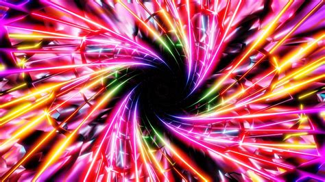 Abstract Background Colorful Sci Fi Spiral Tunnel For Music Visualization Vj Loop 4k Footage
