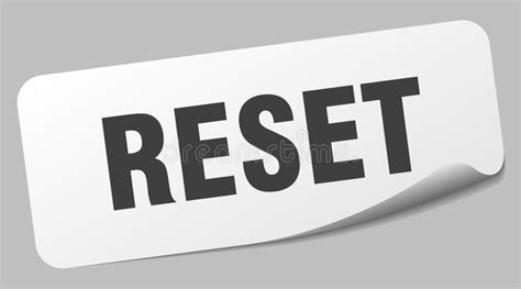 Reset Sticker Reset Sign On Transparent Background Stock Vector Illustration Of Overlay