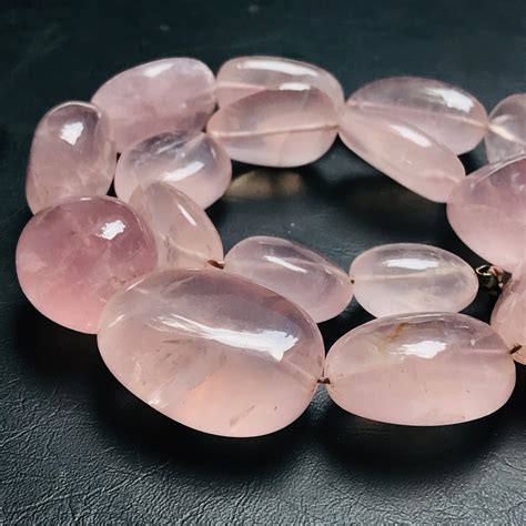 Ct 987 Natural Rose Quartz Smooth Nuggetsnatural Gemstone Tumble Beads