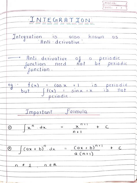 Integration Of Periodic And Anti Derivative Functions Pdf