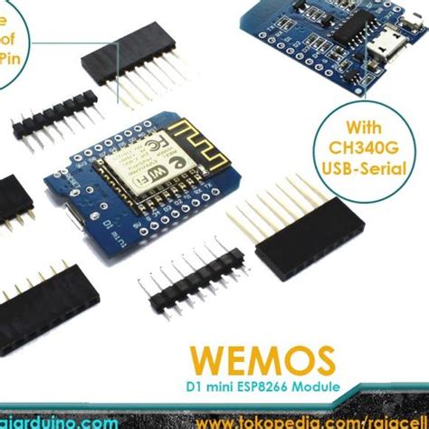 jual esp8266 wemos d1 mini 4m bytes lua wifi internet of things dev