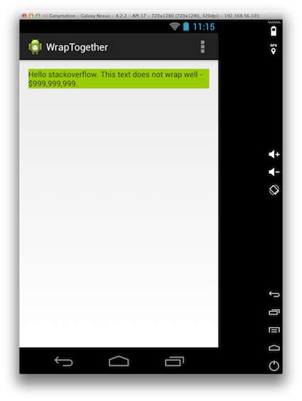 Android Textview Not Wrapping Its Text Correctly Stack Overflow