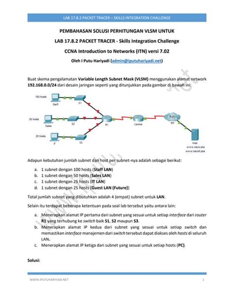soal modul c cisco packet tracer challenge it networking support lk…