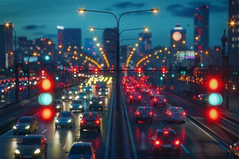 Premium Photo Smart City Traffic Lights Optimizing Flow