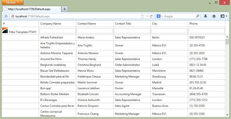 Grid View Templates In Asp Net Asp Net Gridview Filter Template Coming