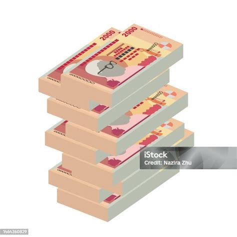 모리셔스 루피 벡터 일러스트 레이 션입니다 모리셔스 머니 세트 번들 지폐 지폐 2000 Mur 플랫 스타일 흰색 배경에 격리 심플한 미니멀 디자인 0명에 대한 스톡 벡터