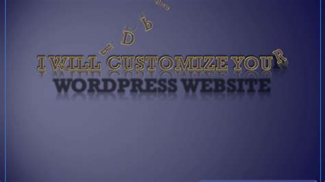 Wordpress Customization Youtube