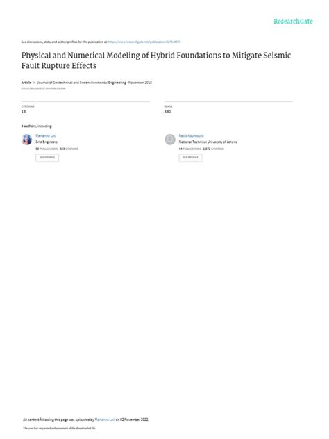 physical and numerical modeling of hybrid foundations to mitigate