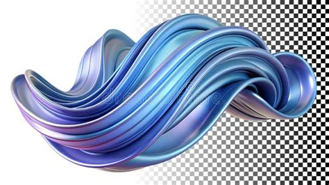 Abstract Swirling Blue Shape Artistic Dynamic Design Element Png