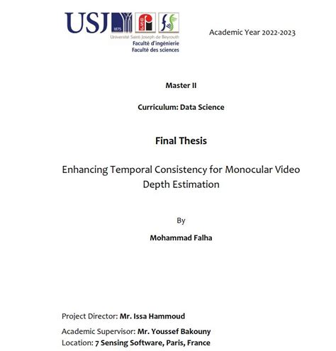 Issa Hammoud On Linkedin Temporalconsistency Depthestimation