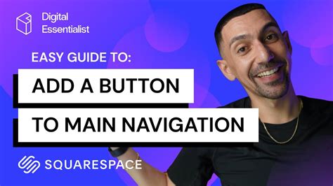 Squarespace How To Add A Button To Your Main Navigation Youtube