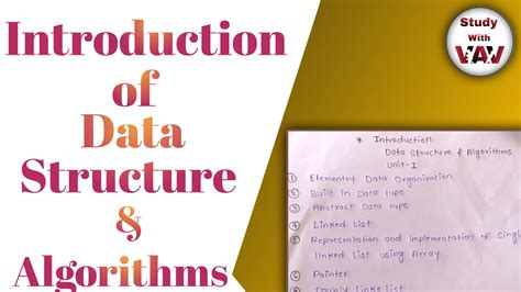 Introduction Of Data Structure Algorithmsintroduction Video Discuss