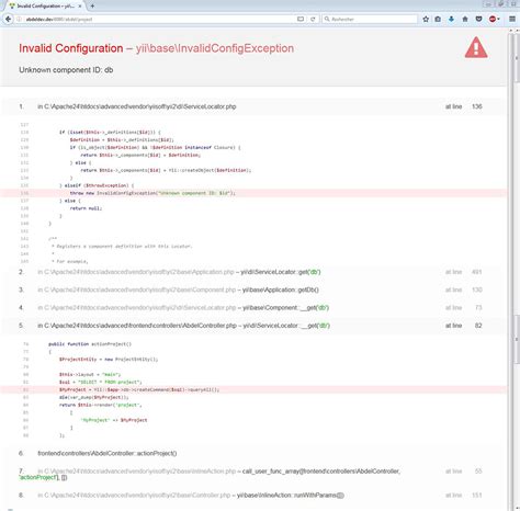 Résolu Unknown component ID db in YII2 par AbdelDev page 1