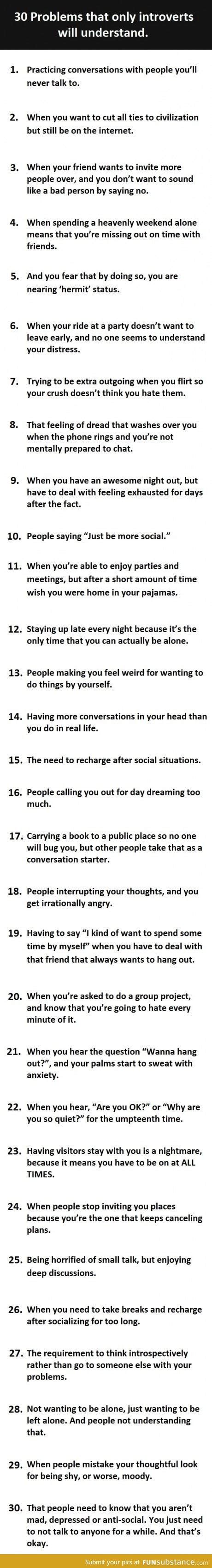30 introvert problems funsubstance
