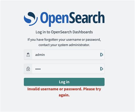 What Are The Correct Default Username And Password For OpenSearch Dashboards OpenSearch