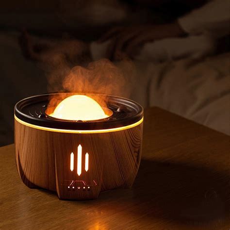 Aromatherapy Humidifier 300ml Timer Wood Grain Essential Oil Diffuser Cool Mist Humidifier For
