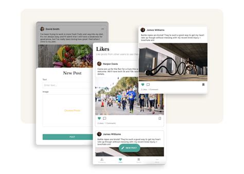 social media feed feature template adalo build custom apps no