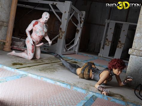 Undead Mutant Surprises Redhead Babe