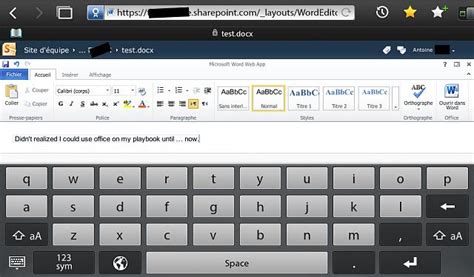 Office 365 And The Playbook Blackberry Forums At