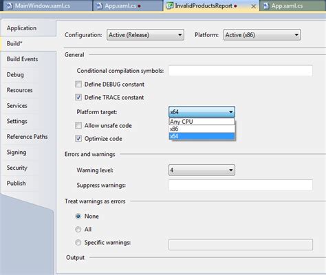 C Configure Wpf Client To Run 64bit Stack Overflow