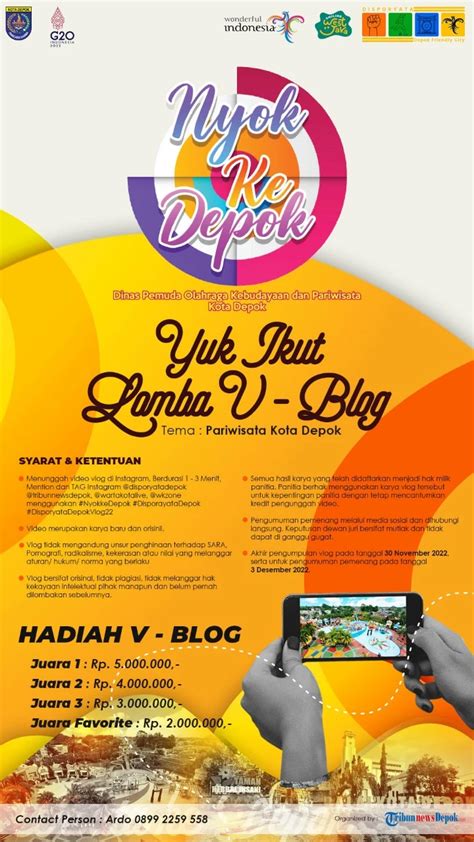 Lomba Vlog Pariwisata Kota Depok Event And Info Depok Terkini