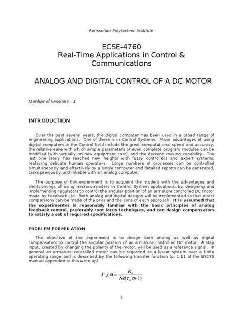 dc motor labview pdf control theory amplifier