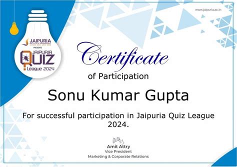 Sonu Kumar Gupta On Linkedin Jaipuriyaquiz Quiz Results Vgu