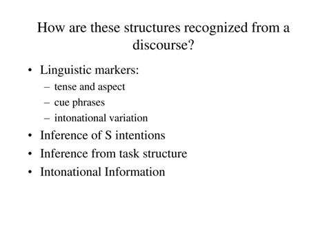 Discourse Structure And Text Coherence Ppt Download