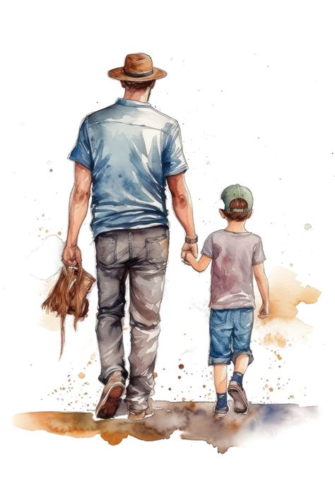 Father And Son Отец и сын Png Отец День отца Милые рисунки