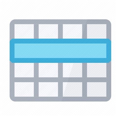 Full Row Select Table Icon Download On Iconfinder