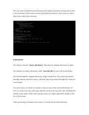 Practical Python Function To Invert Dictionary For Course Hero
