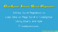 Load Data on Page Scroll in CodeIgniter using jQuery and Ajax - CodexWorld