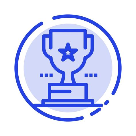 Cup Trophy Prize Achievement Blue Dotted Line Line Icon 17971754 Vector Art At Vecteezy