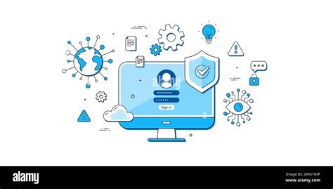 Cyber Security Access Icons Protect Cloud Data Approved Login Page Online Access Personal