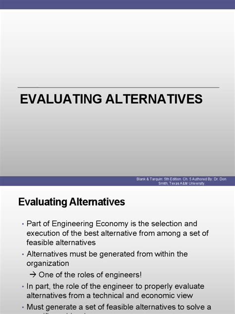 Evaluation And Comparing Alternatives Irr Method Pdf Trade Investing