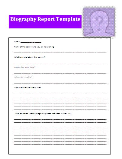 Biography Report Example Free Report Examples